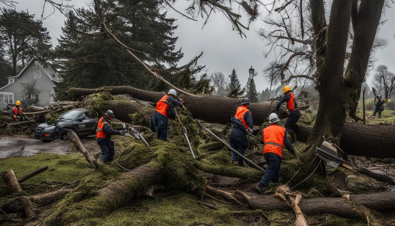 Tree Trimming Preparation For Storm